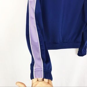 Puma | Tops | Puma Purple Embroidered Logo Zip Up Track Jacket S | Poshmark
